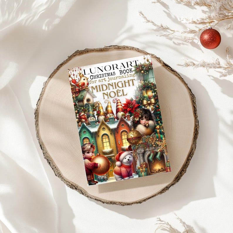 Timeless Christmas Digital Cut and Collage Book for Art Journaling Cozy ...