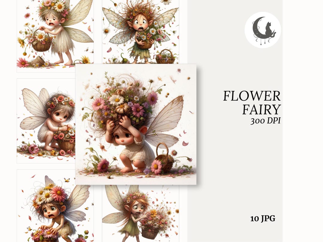 Flower Fairy Spring Fairy Clipart Set of 10 High Quality 300 DPI JPG ...