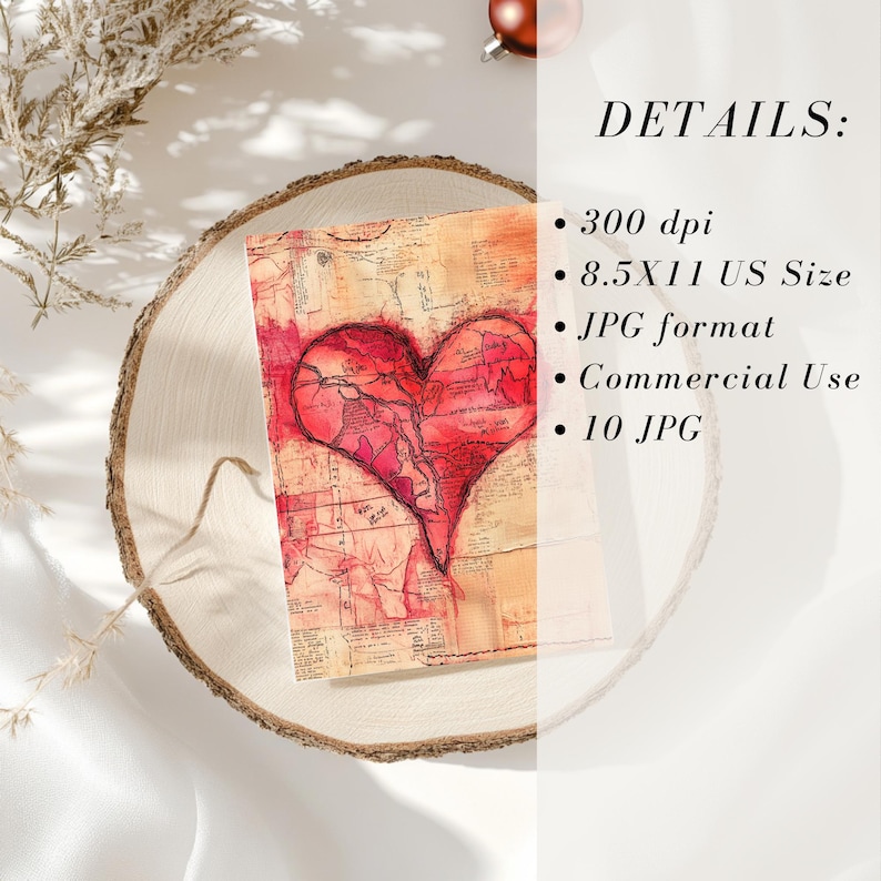 Geography of the Heart Junk Journal Page JPG Emotional Map Collage ...