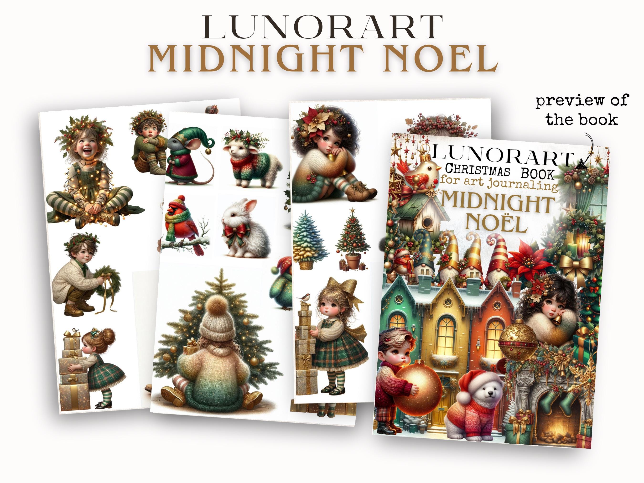 Timeless Christmas Digital Cut and Collage Book for Art Journaling Cozy ...