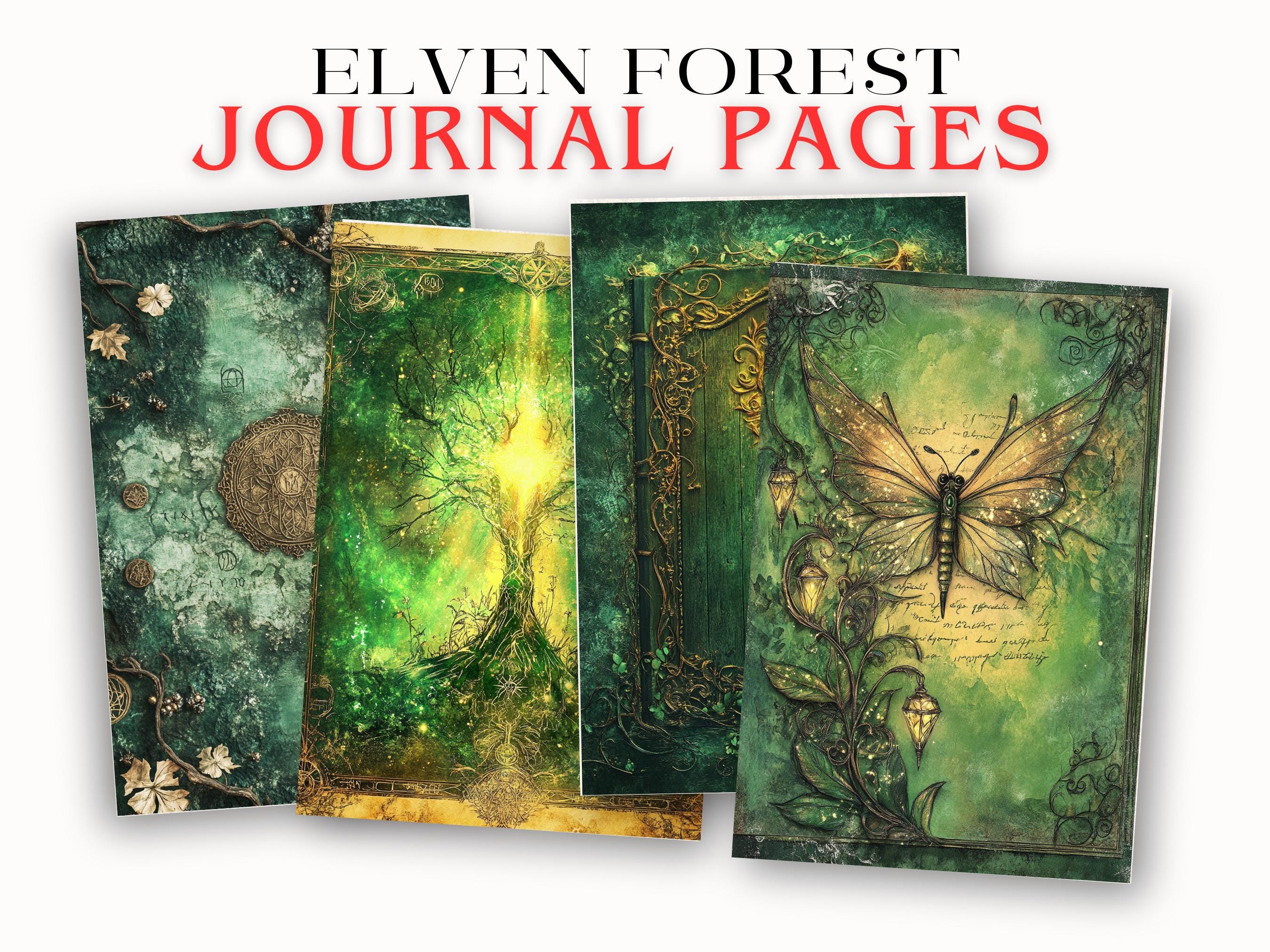 Fantasy Elf Junk Journal Pages Medieval Elves Magical Forest Fantasy ...
