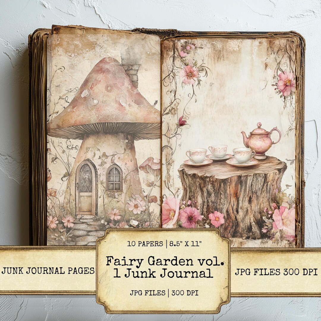 Fairy Garden Junk Journal Pages Magical Forest Fantasy Printable ...