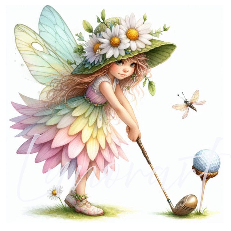 Spring Lady Golfer Fairy Clipart Set of 10 High Quality 300 DPI Jpgs ...