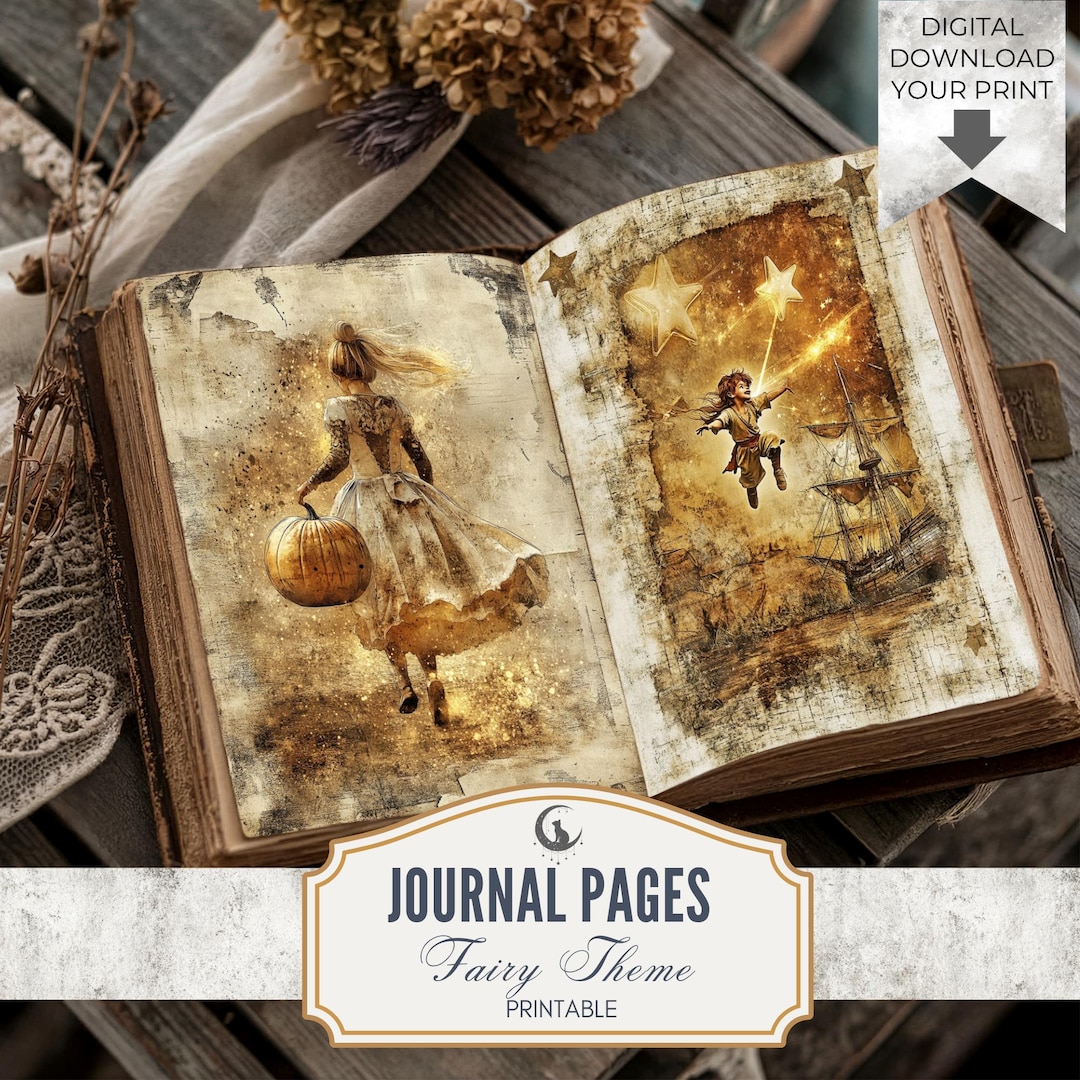 Fairy Theme Junk Journal Pages Enchanted Fantasy Printable Journal Set ...