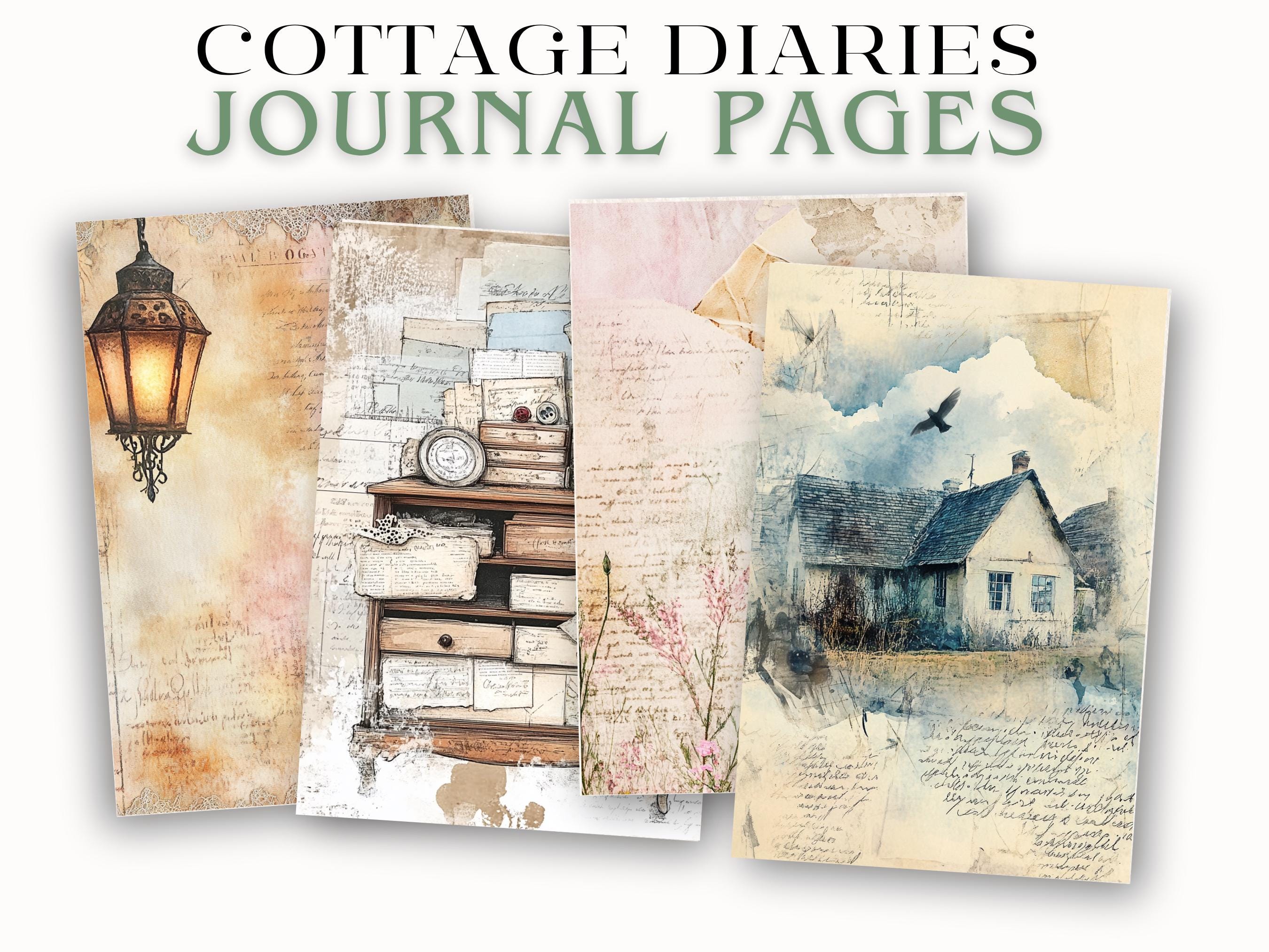 Cottage Diaries Junk Journal Pages Printable Set Cozy Rustic Ephemera ...