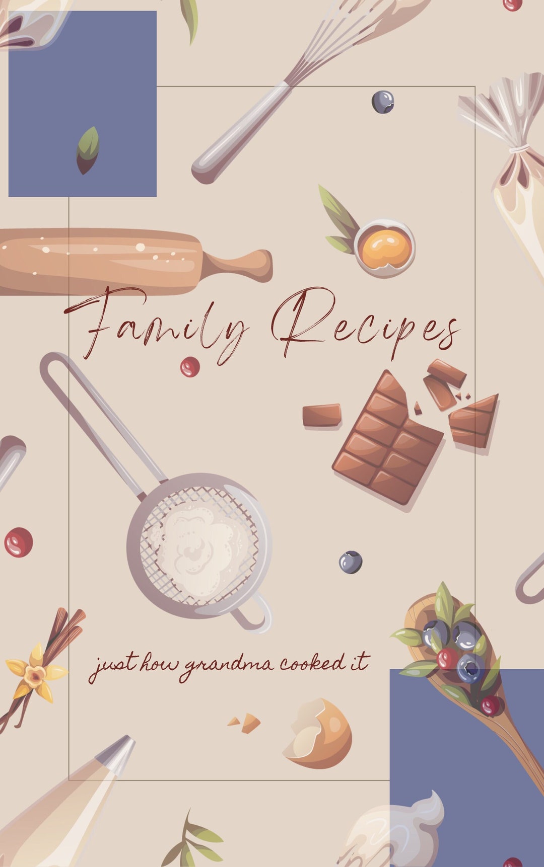 Family Recipe Book - Etsy