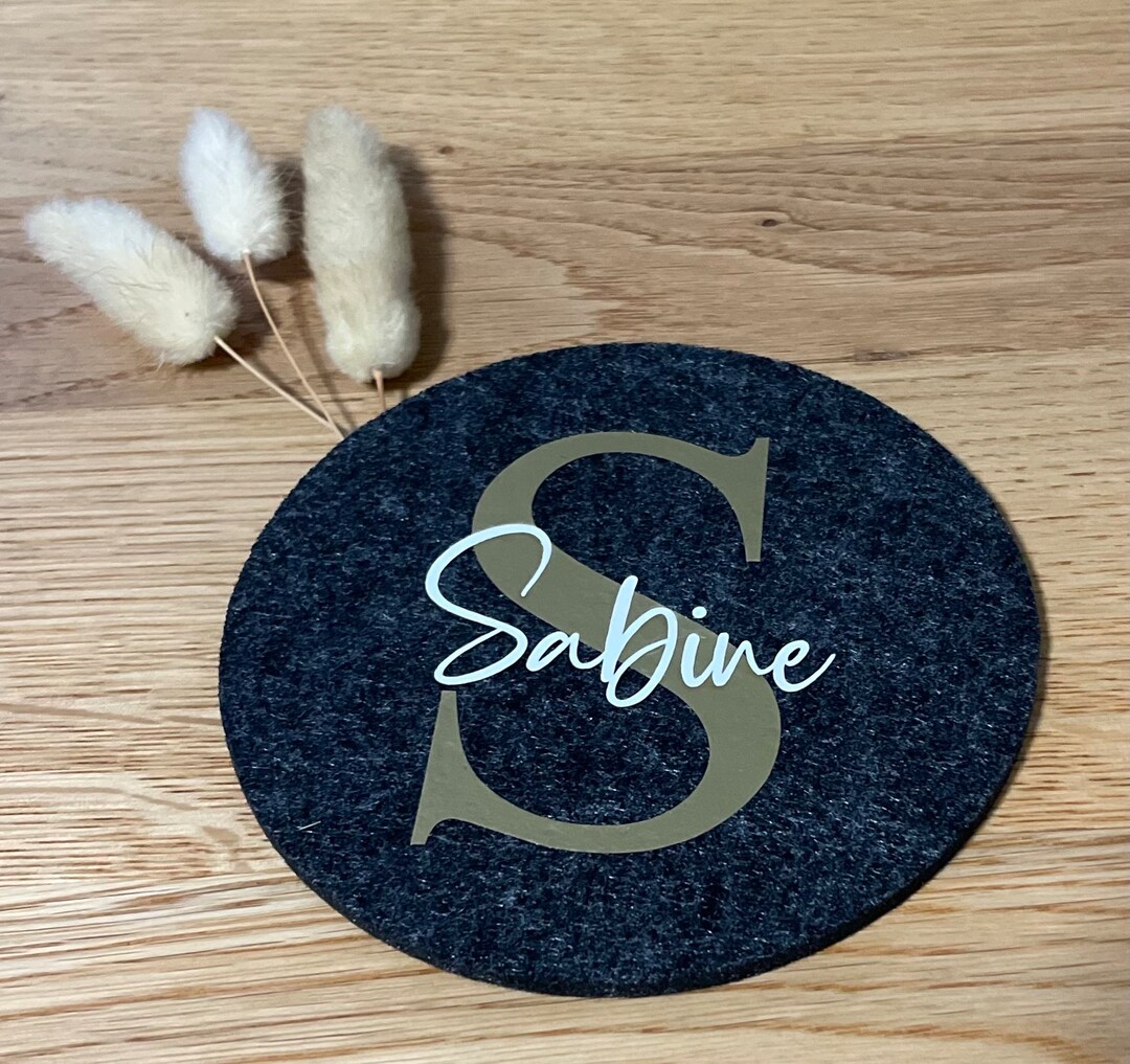 Set of 10 Felt Coasters Personalized Felt Coasters Glass Coasters With ...