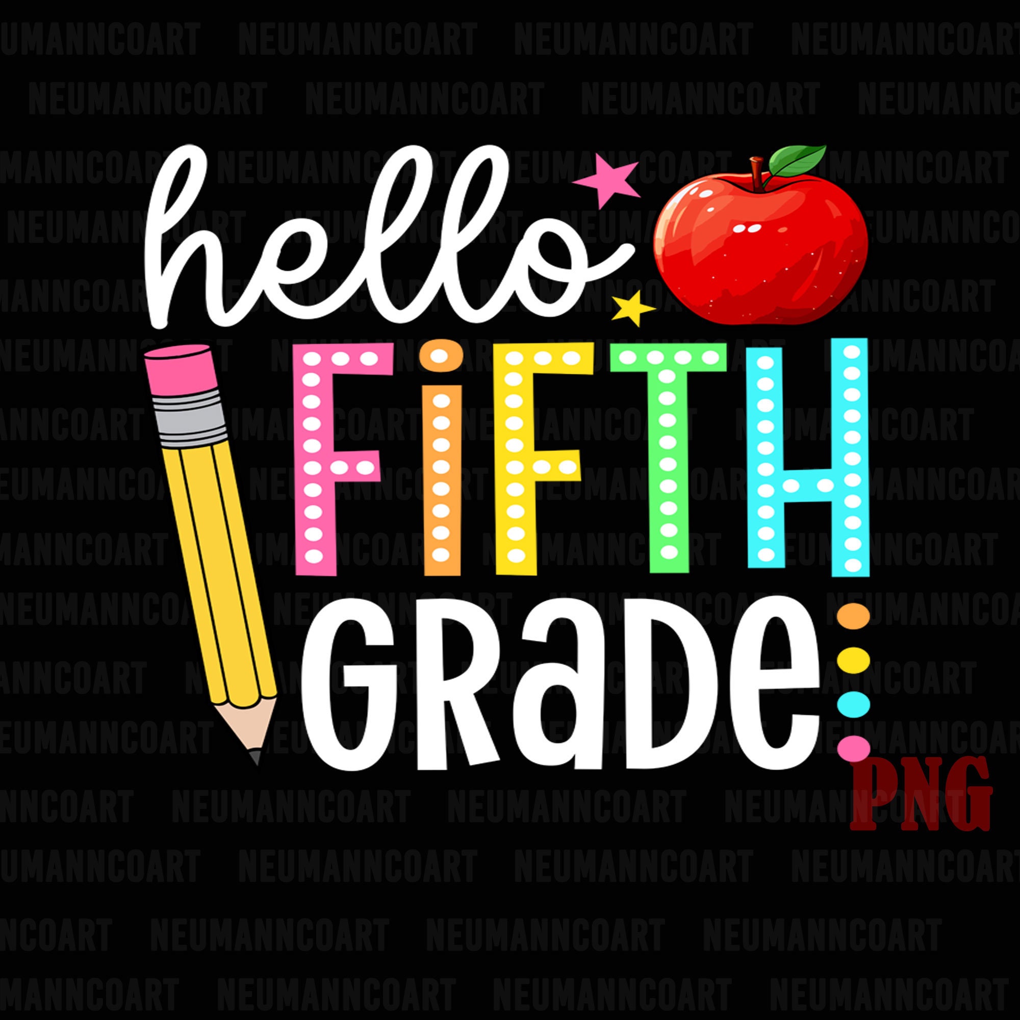 Hello Fifth Grade PNG Image, Back to School Leopard Rainbow Design ...