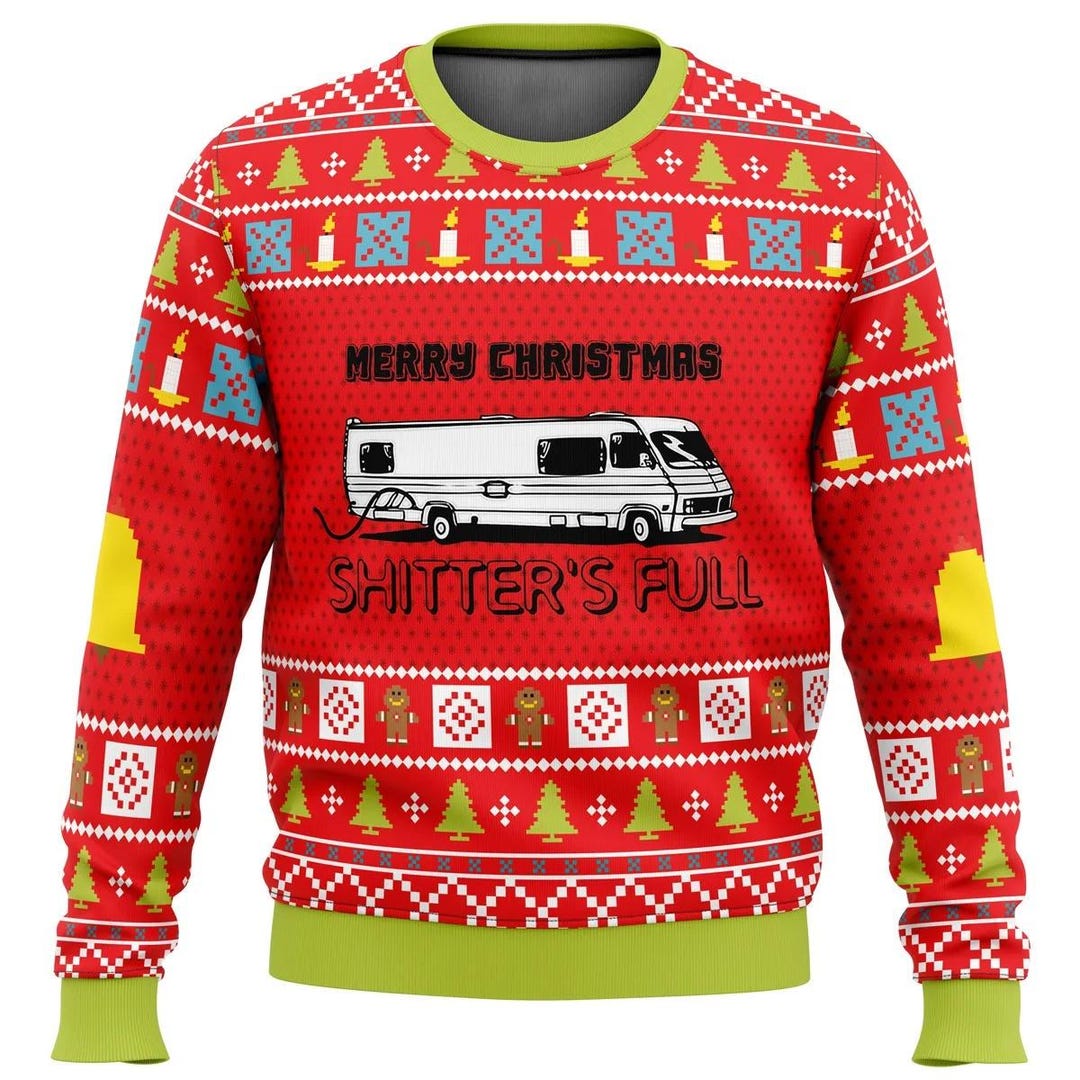 Christmas Shitters Full Ugly Sweater, National Lampoon Xmas Sweater ...