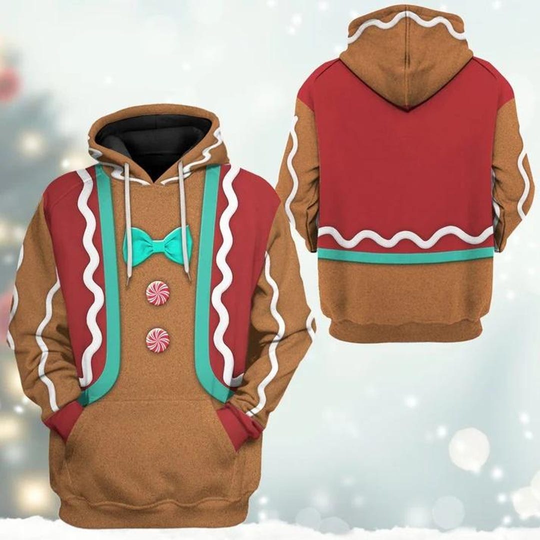 Christmas Gingerbread Costume Hoodie, Christmas Cookie Cosplay ...