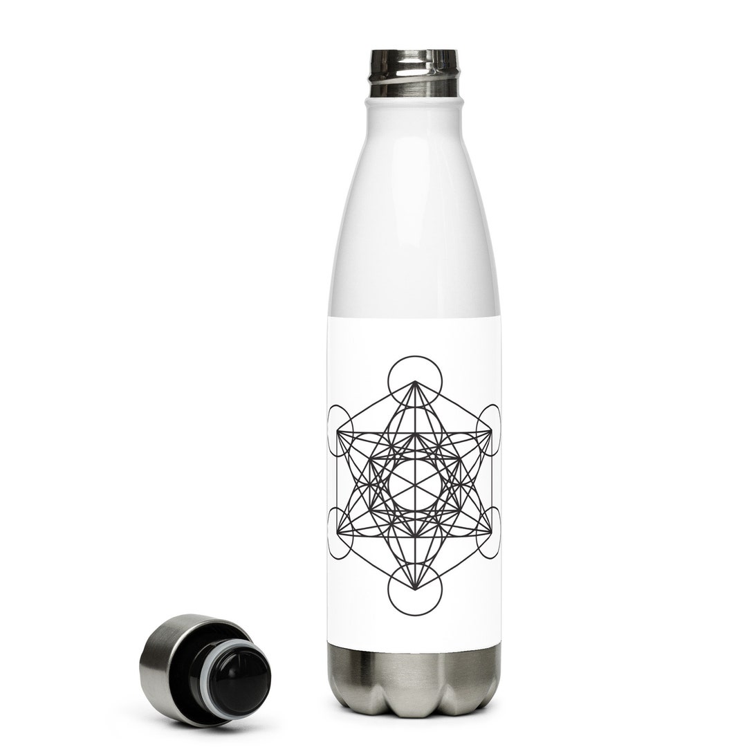 Metatrons Cube Stainless Steel Water Bottle - Etsy
