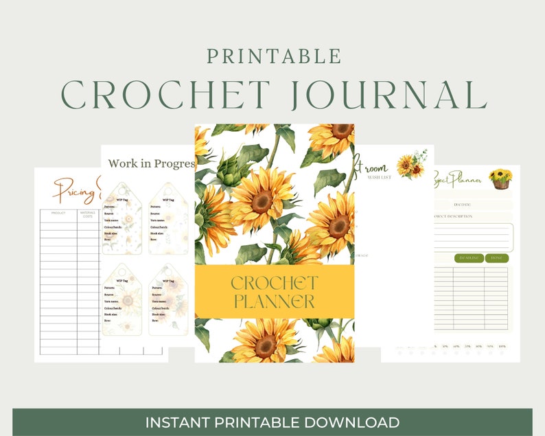 Printable Crochet Project Planner, Crochet Journal, Crochet Planner ...