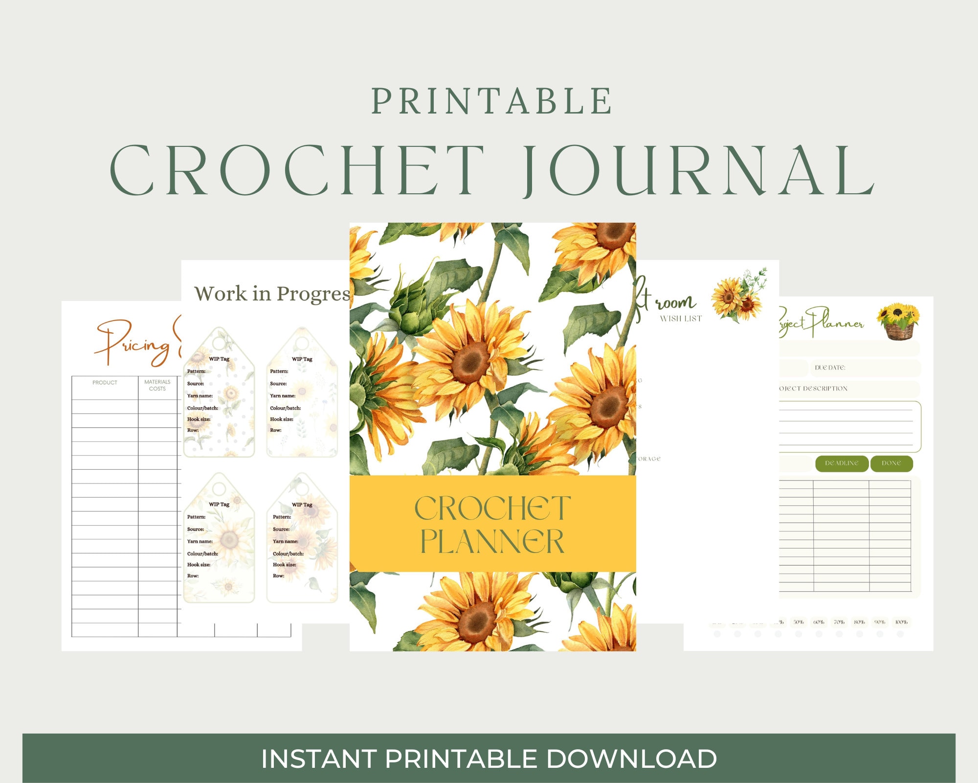 Printable Crochet Project Planner, Crochet Journal, Crochet Planner ...