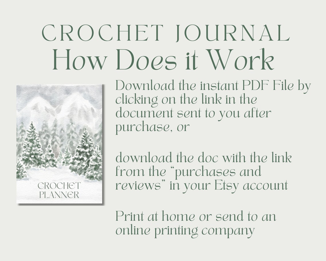 Printable Crochet Project Planner Crochet Journal Crochet Planner ...