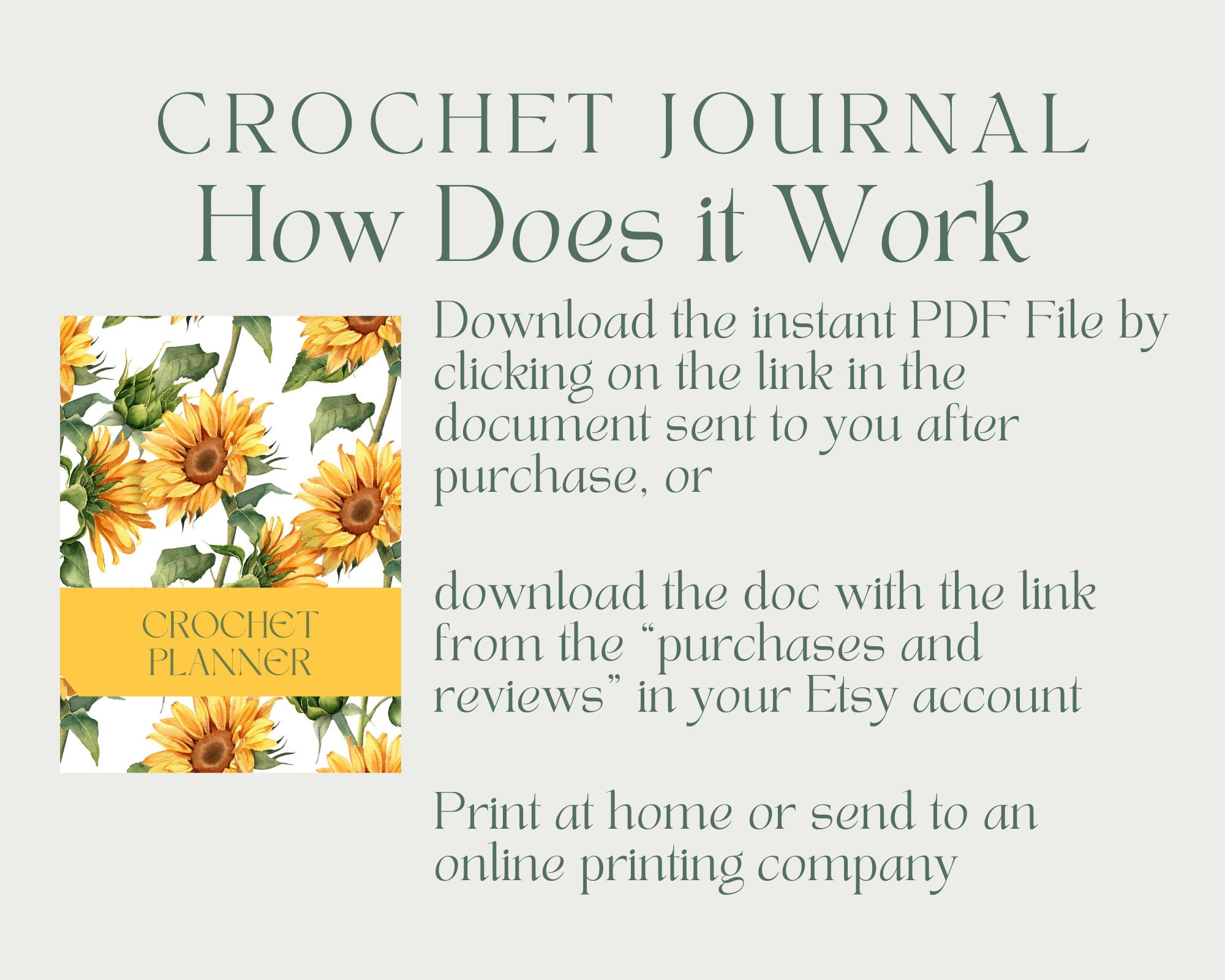 Printable Crochet Project Planner, Crochet Journal, Crochet Planner ...