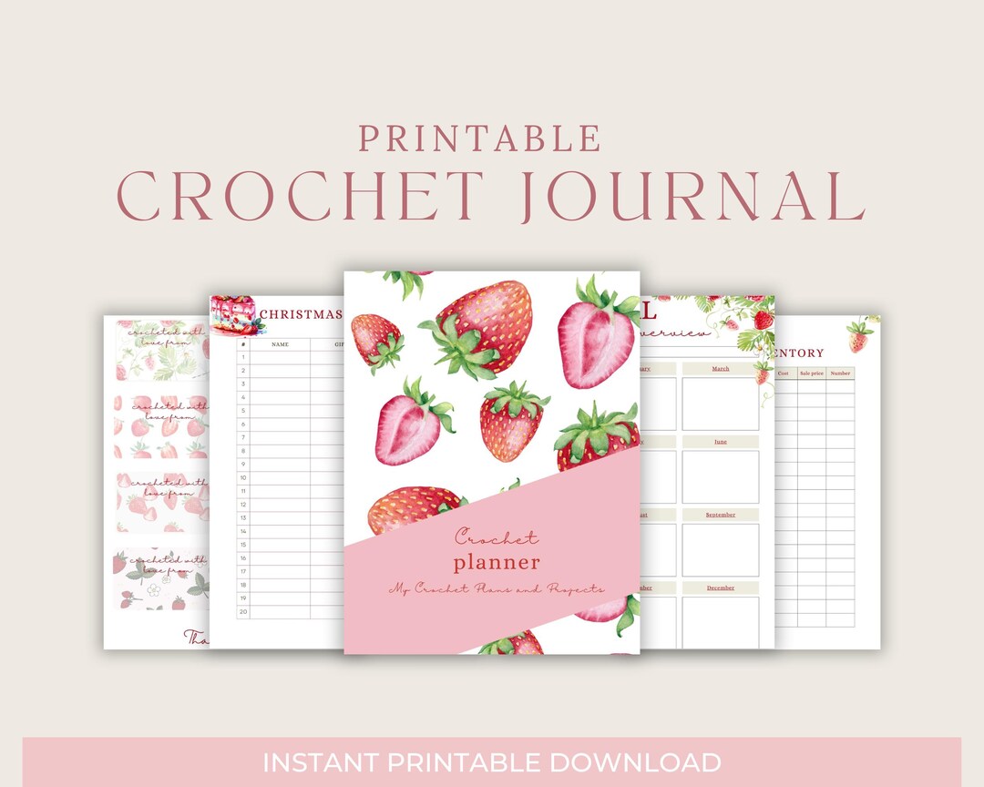 Printable Crochet Project Planner, Crochet Journal, Crochet Pdf ...