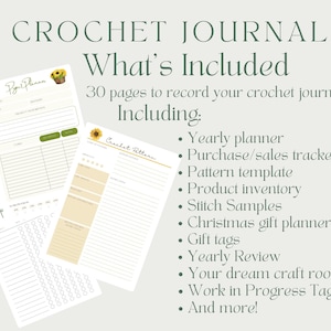 Printable Crochet Project Planner, Crochet Journal, Crochet Planner ...
