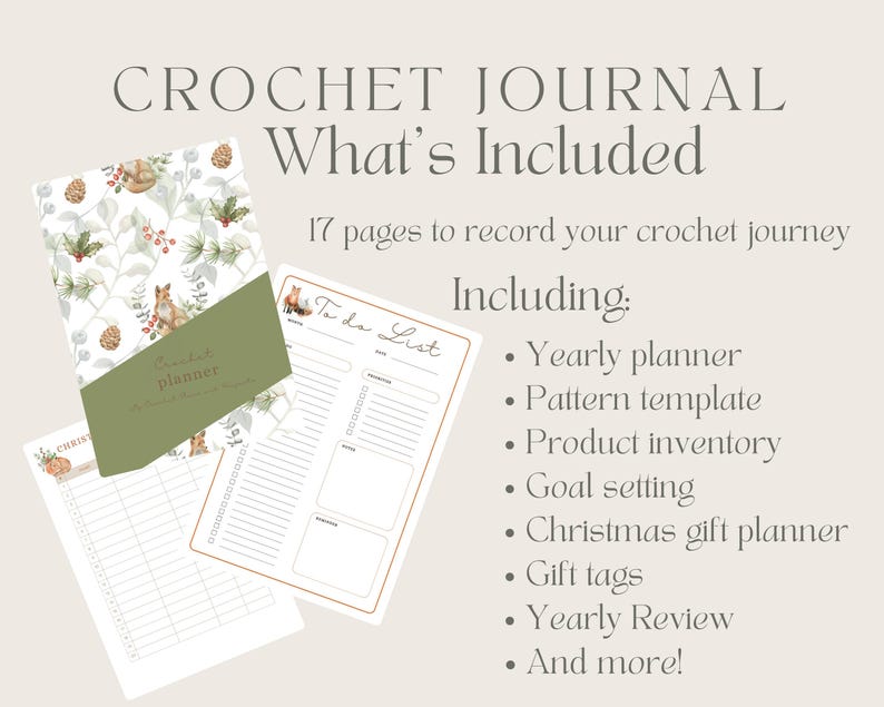 Printable Crochet Project Planner, Crochet Journal, Planner, Crochet ...