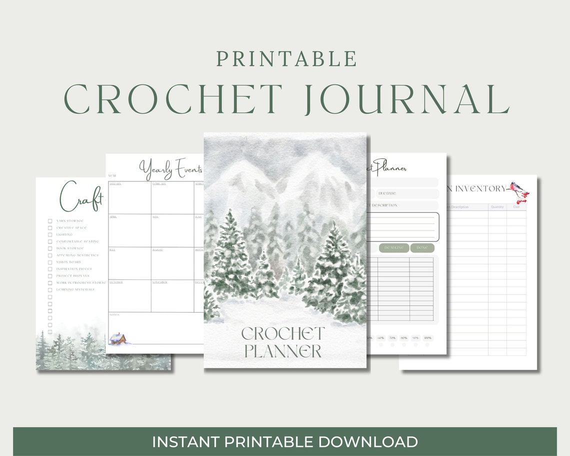 Printable Crochet Project Planner Crochet Journal Crochet Planner ...