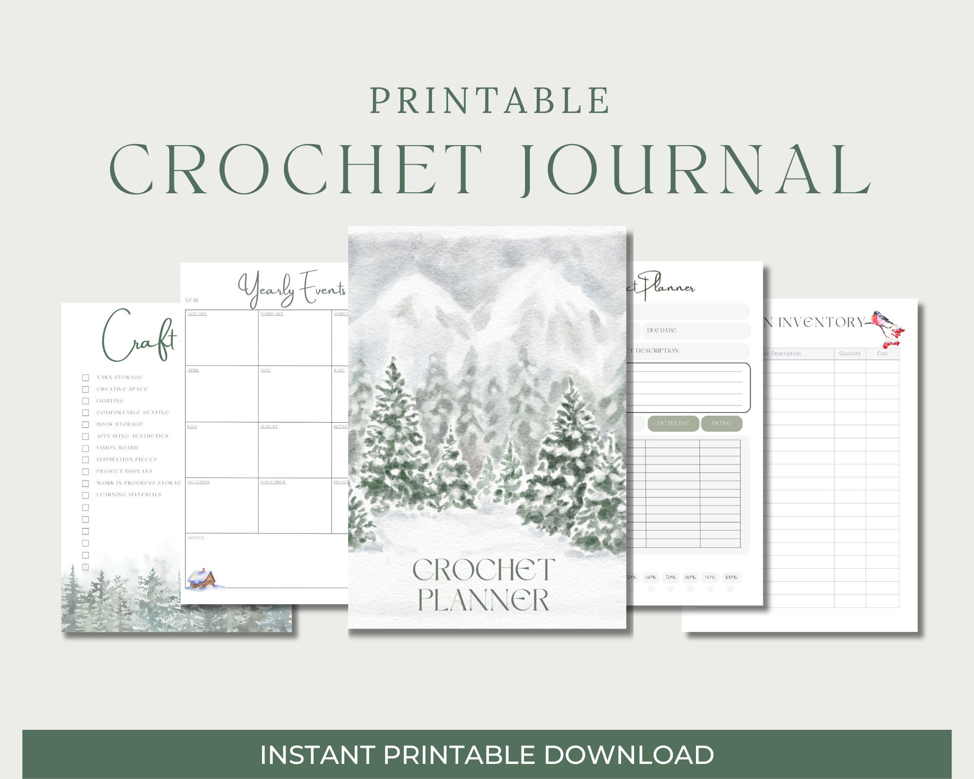 Printable Crochet Project Planner Crochet Journal Crochet Planner ...
