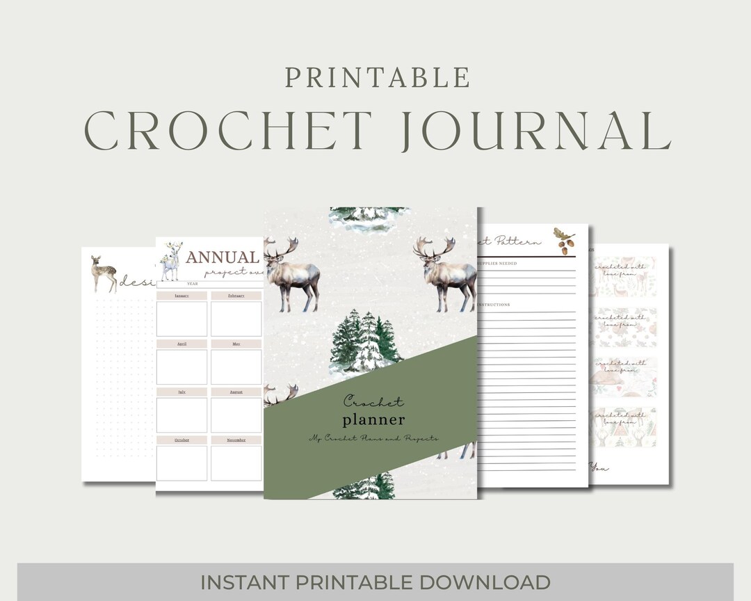 Printable Crochet Project Planner, Crochet Journal, Crochet Planner ...