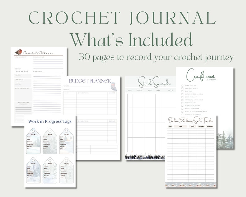 Printable Crochet Project Planner Crochet Journal Crochet Planner ...