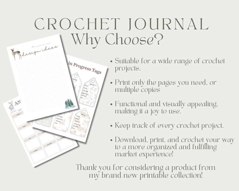 Printable Crochet Pattern Planner Template, Crochet Pattern Template ...