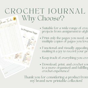 Printable Crochet Project Planner, Crochet Journal, Crochet Planner ...