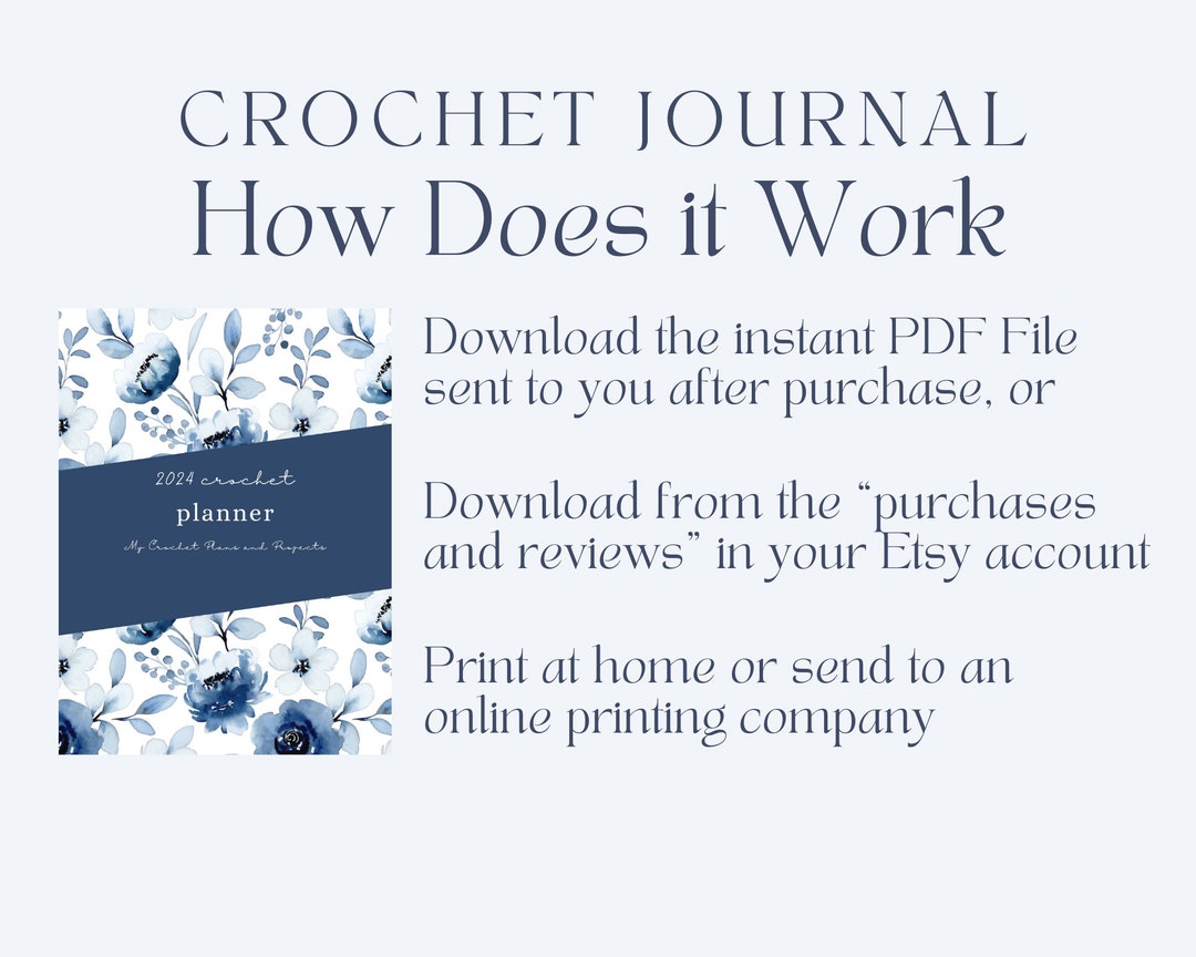 Printable Crochet Project Planner, Crochet Journal, Crochet Planner ...