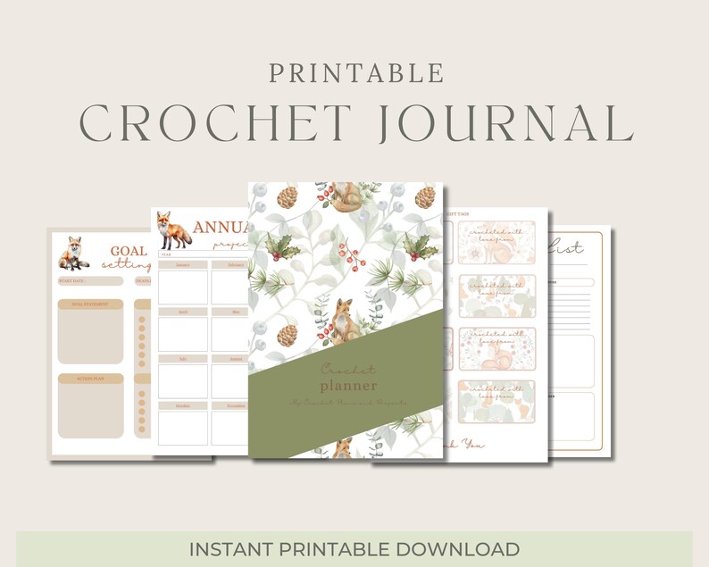 Printable Crochet Project Planner, Crochet Journal, Planner, Crochet ...
