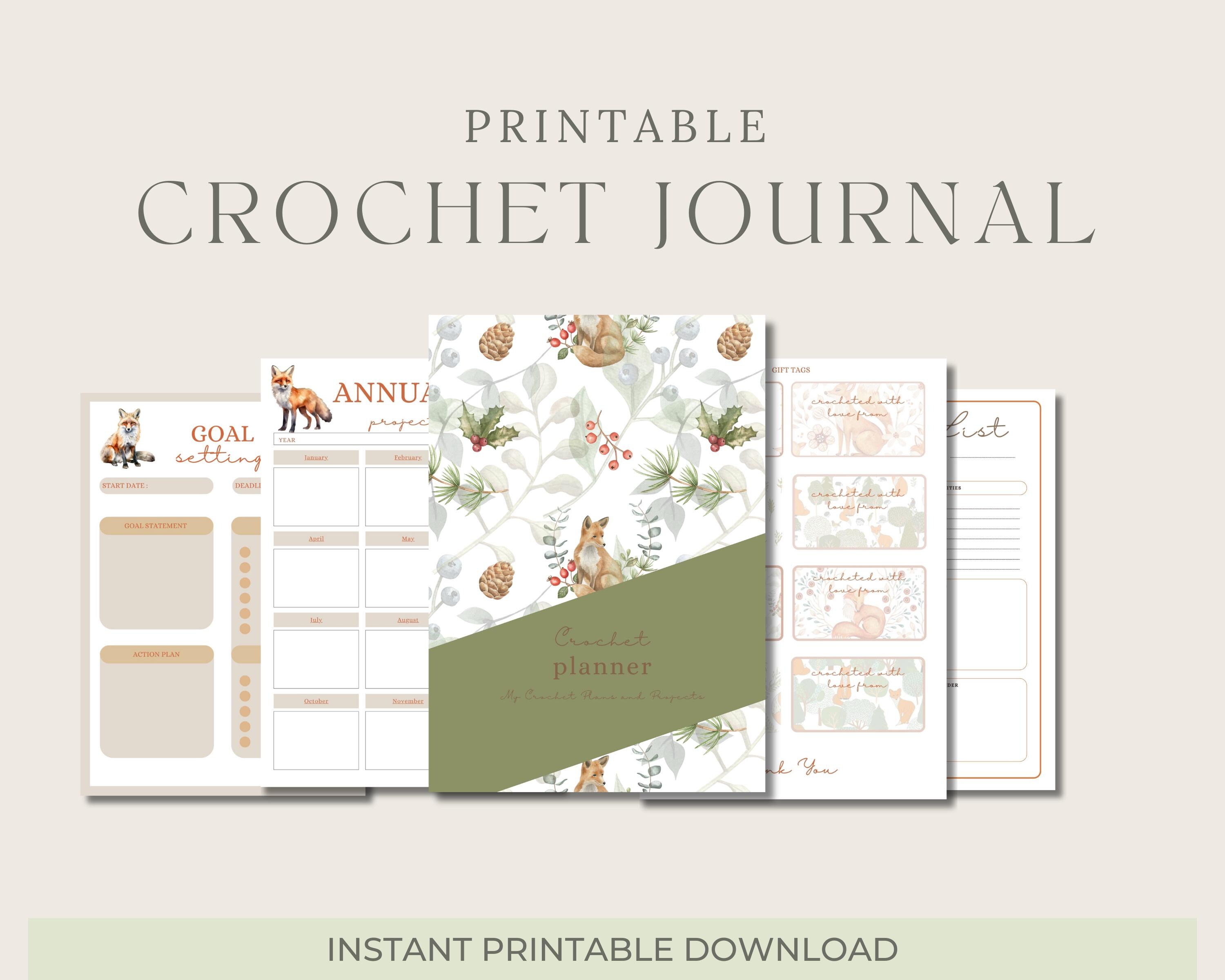 Printable Crochet Project Planner, Crochet Journal, Planner, Crochet ...