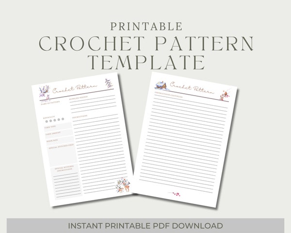 Crochet Project Tracker Printable Handy Reference Sheet for Crochet ...
