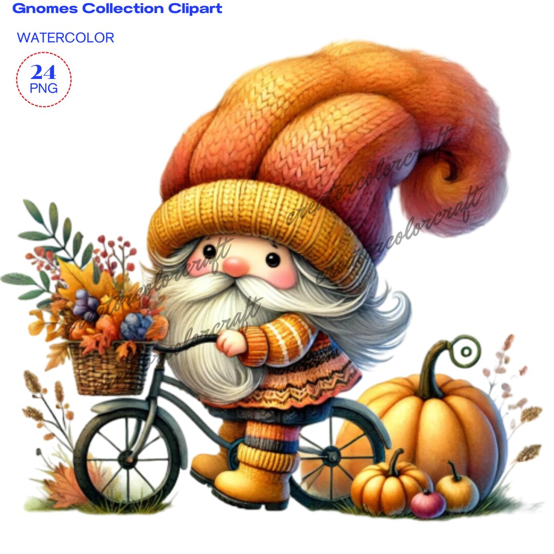 Fall Gnomes Clipart PNG Bundle, Fall Gnome Png, Autumn Gnome Png, Gnome ...