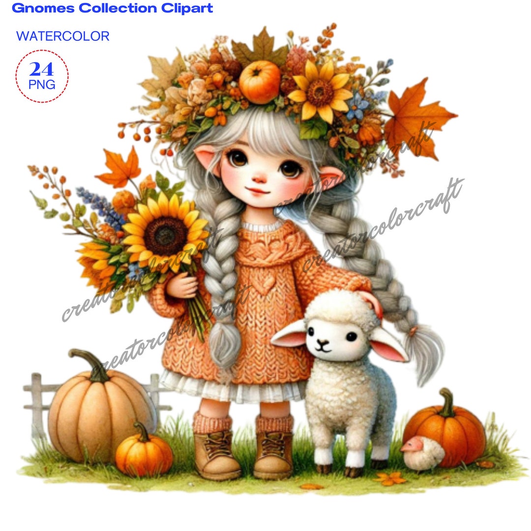 Fall Gnomes Clipart PNG Bundle, Fall Gnome Png, Autumn Gnome Png, Gnome ...