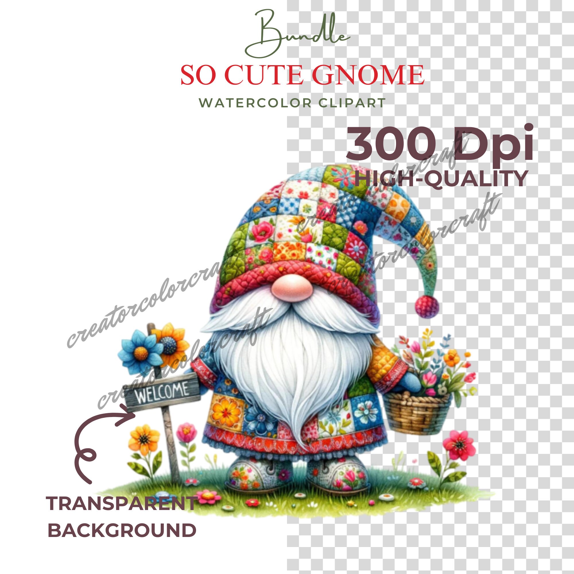 Spring Gnomes Clipart Bundle, Flowers Gnomes PNG, Bundle Png, Garden ...