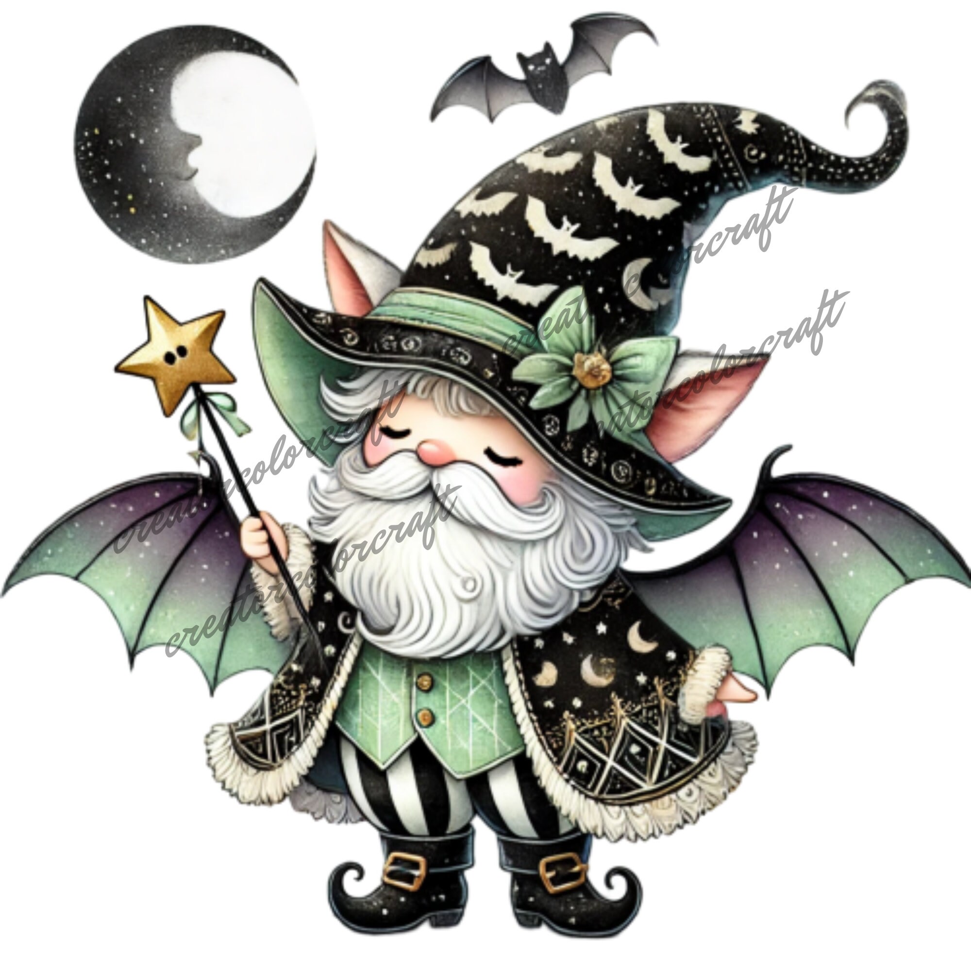 Halloween Gnome Clipart, Nursery Art, Digital Download, Card Making ...