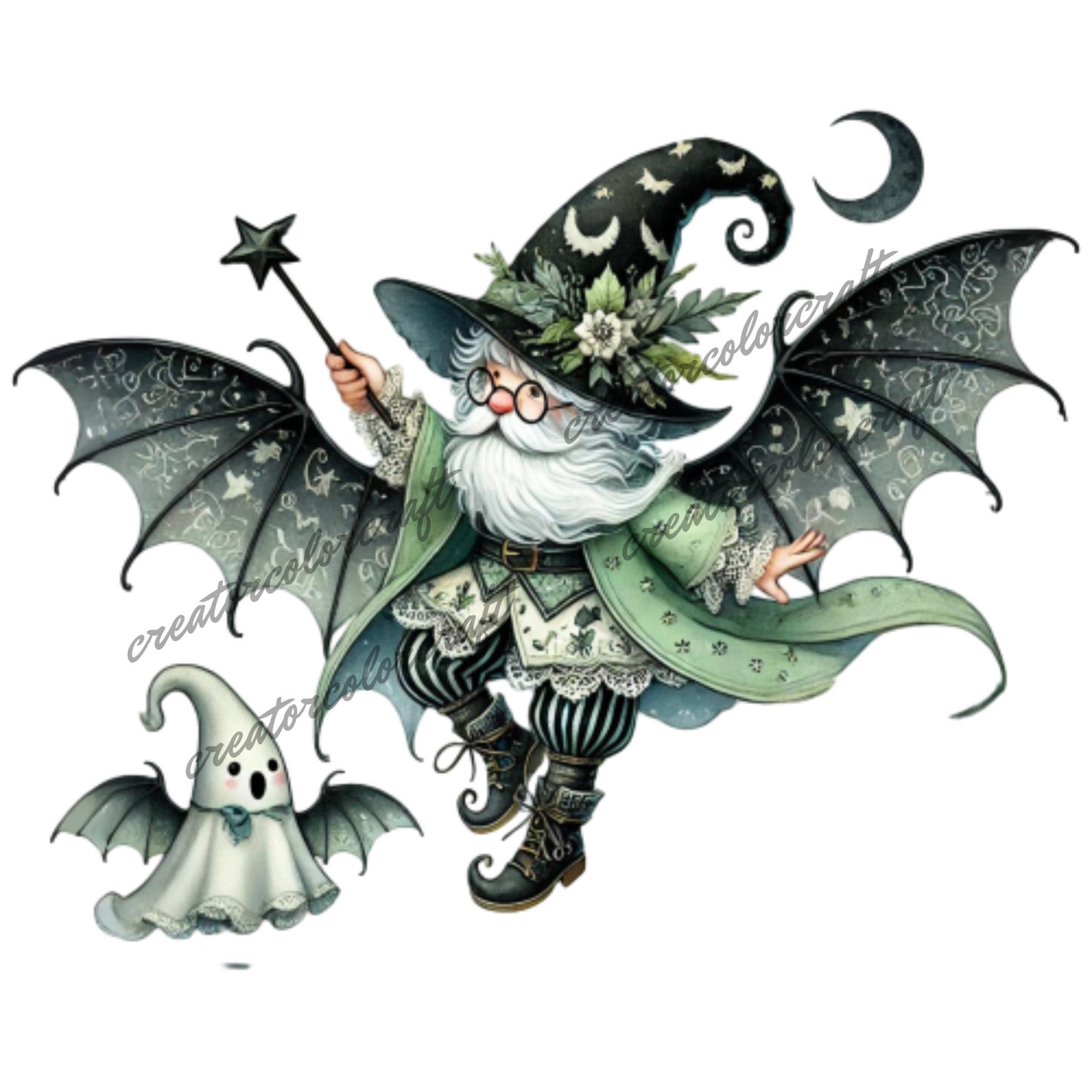 Halloween Gnome Clipart, Nursery Art, Digital Download, Card Making ...