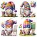 Teacher Gnome, Back to School Gnome, Watercolor Graduation Gnome ...