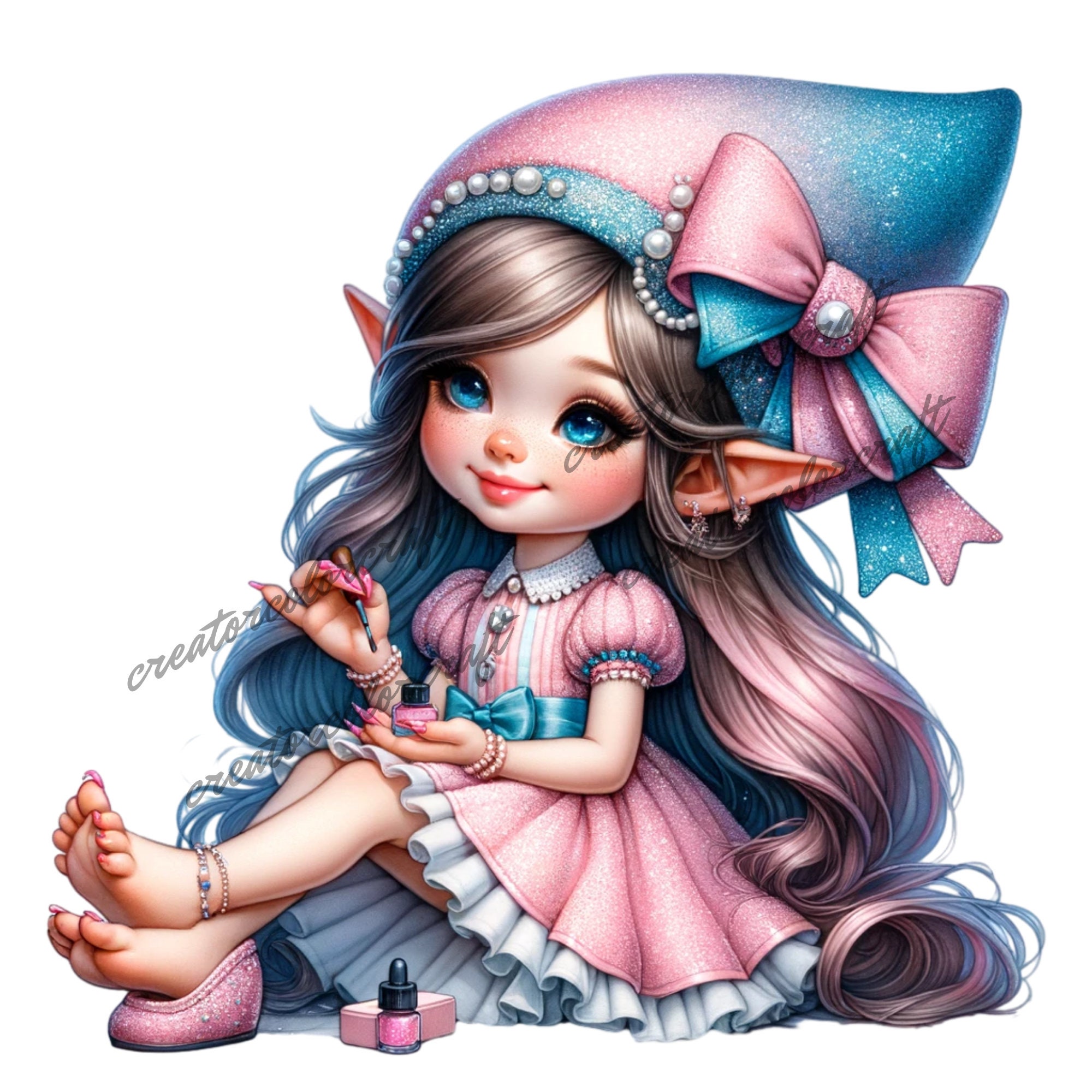 Esthetician Gnome Clipart, Beauty Gnome Png, Nail Tech Gnomes Png ...