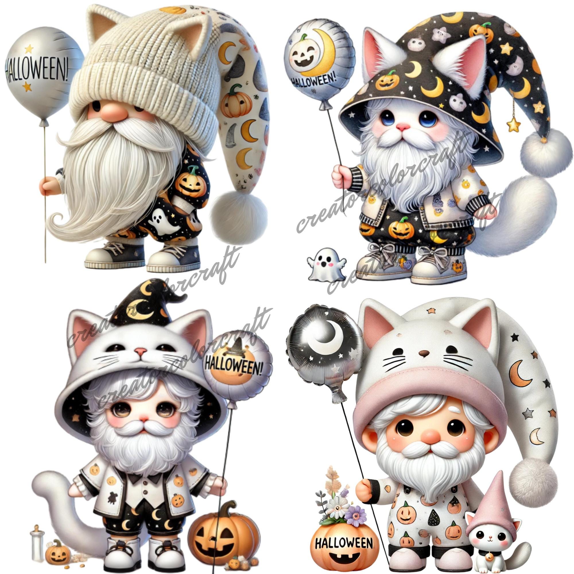 Halloween Gnome Clipart, Nursery Art, Digital Download, Card Making ...