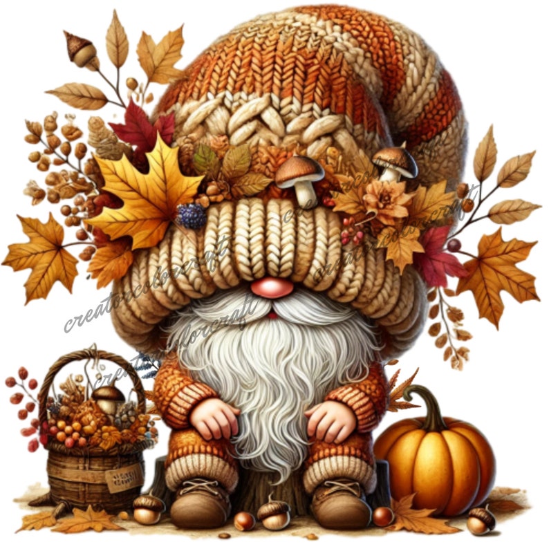 Fall Gnomes Clipart PNG Bundle, Fall Gnome Png, Autumn Gnome Png, Gnome ...
