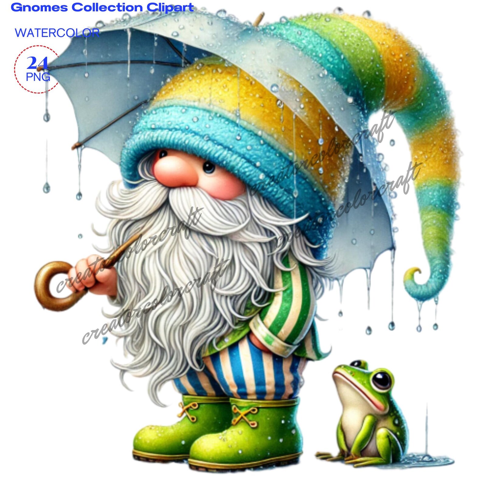 Rainy Day Gnome Clipart, Cute Gnomes Clipart, Autumn Gnomes Clipart ...