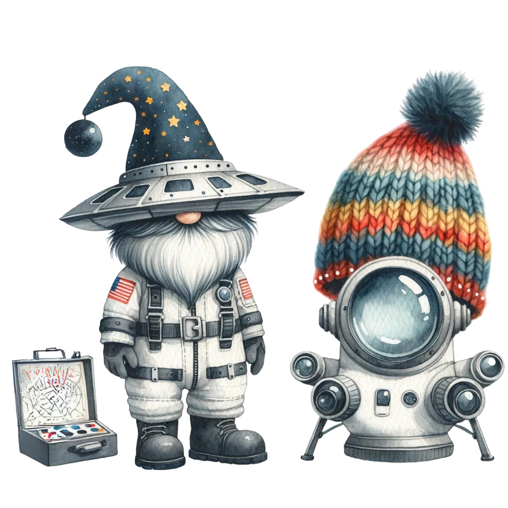 Space Gnome, Space Gnome Png, Rocket Gnome, Cute Gnomes Clipart, Space ...