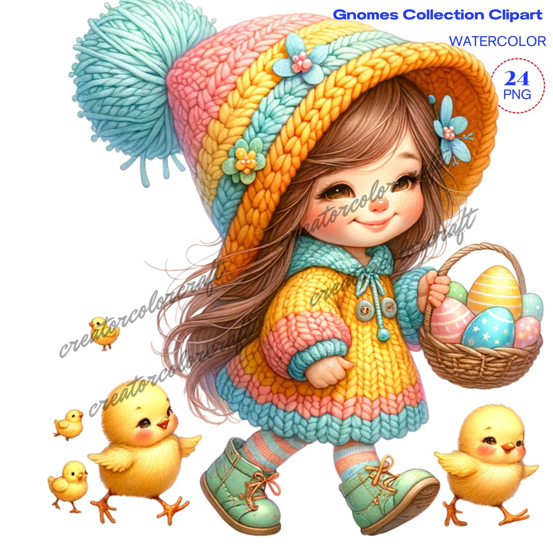 Easter Gnome Clipart, Garden Clipart, Spring Gnome Png Graphics, Gnome ...