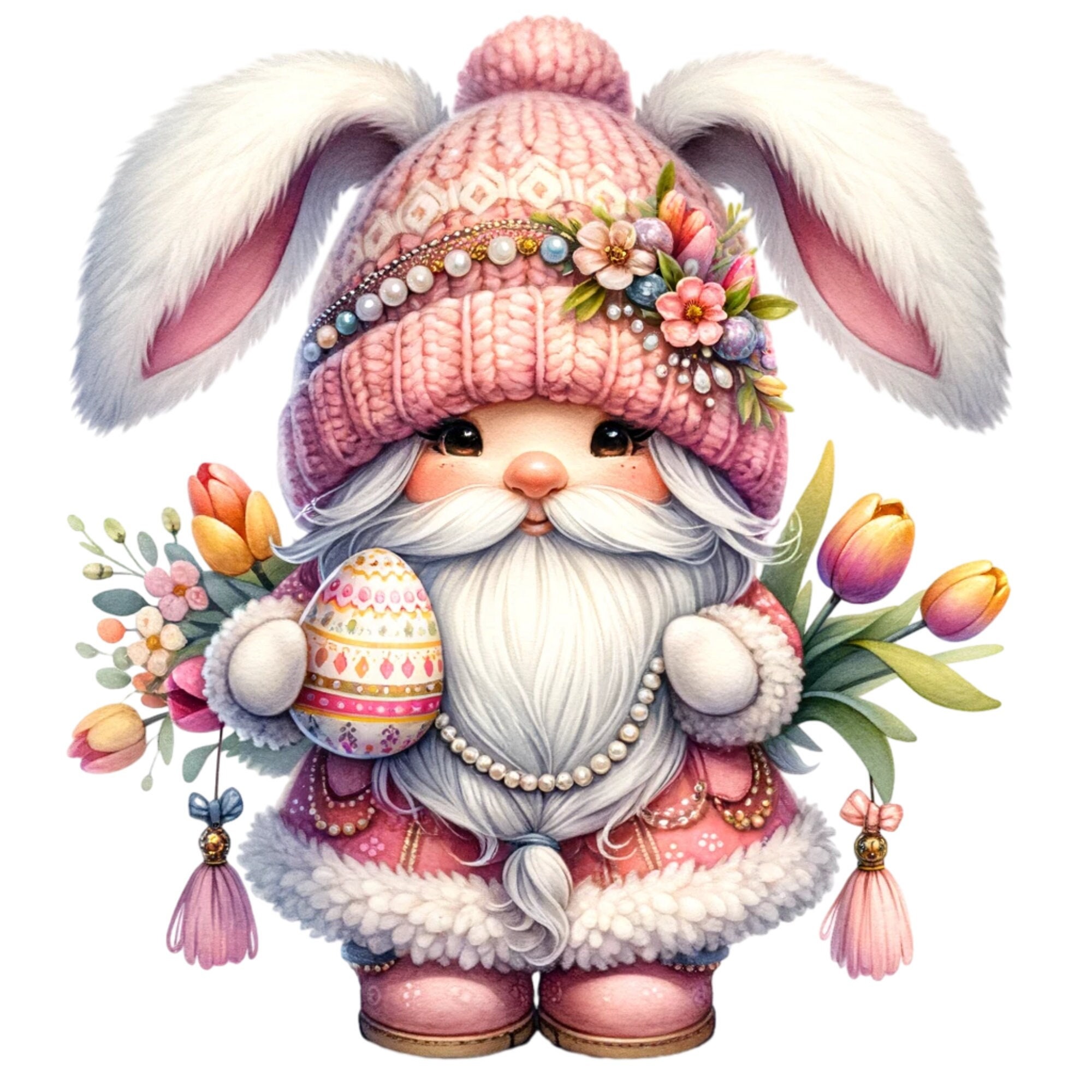 Easter Gnomes Clipart, 12 High Quality Pngs, Nursery Art, Digital ...