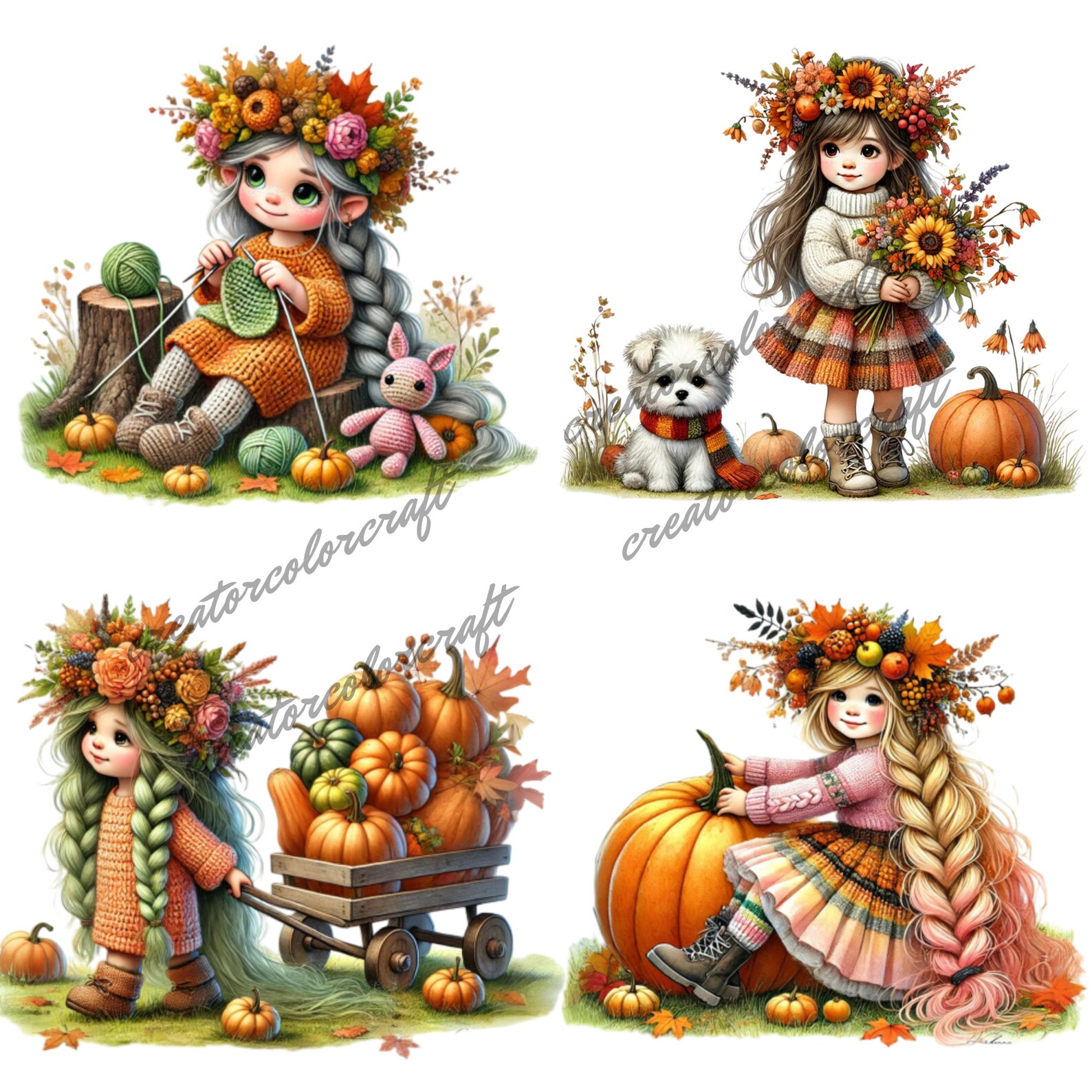 Fall Gnomes Clipart PNG Bundle, Fall Gnome Png, Autumn Gnome Png, Gnome ...
