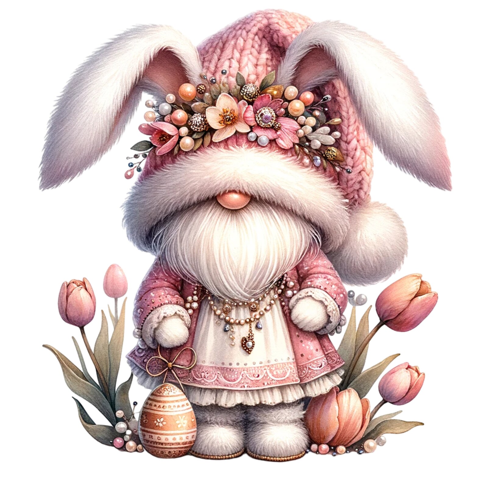 Easter Gnomes Clipart, 12 High Quality Pngs, Nursery Art, Digital ...