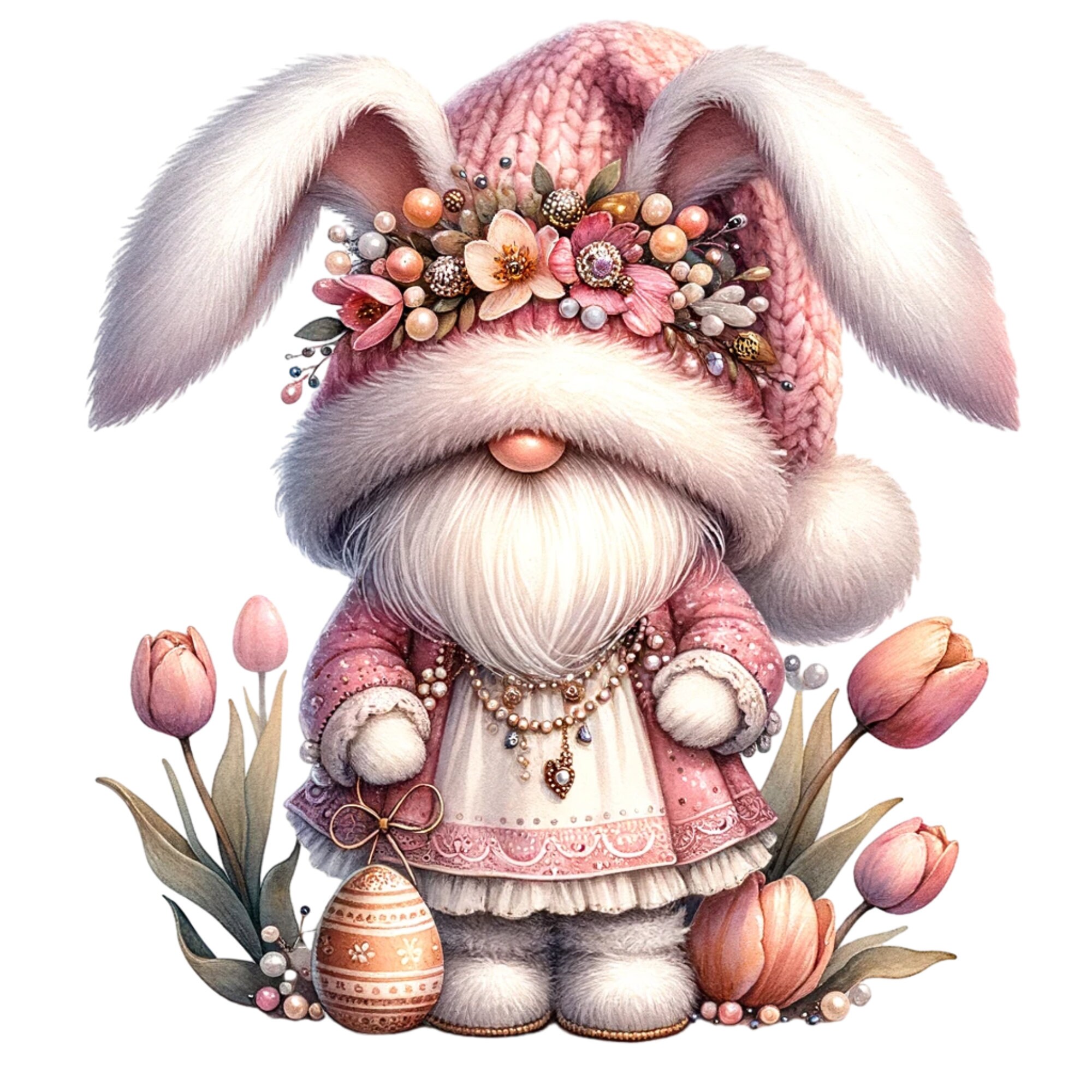 Easter Gnomes Clipart, 12 High Quality Pngs, Nursery Art, Digital ...