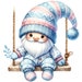 Pajamas Gnome Clipart PNG Bundle, Cute Bed Time Gnomes, Nursery Decor ...