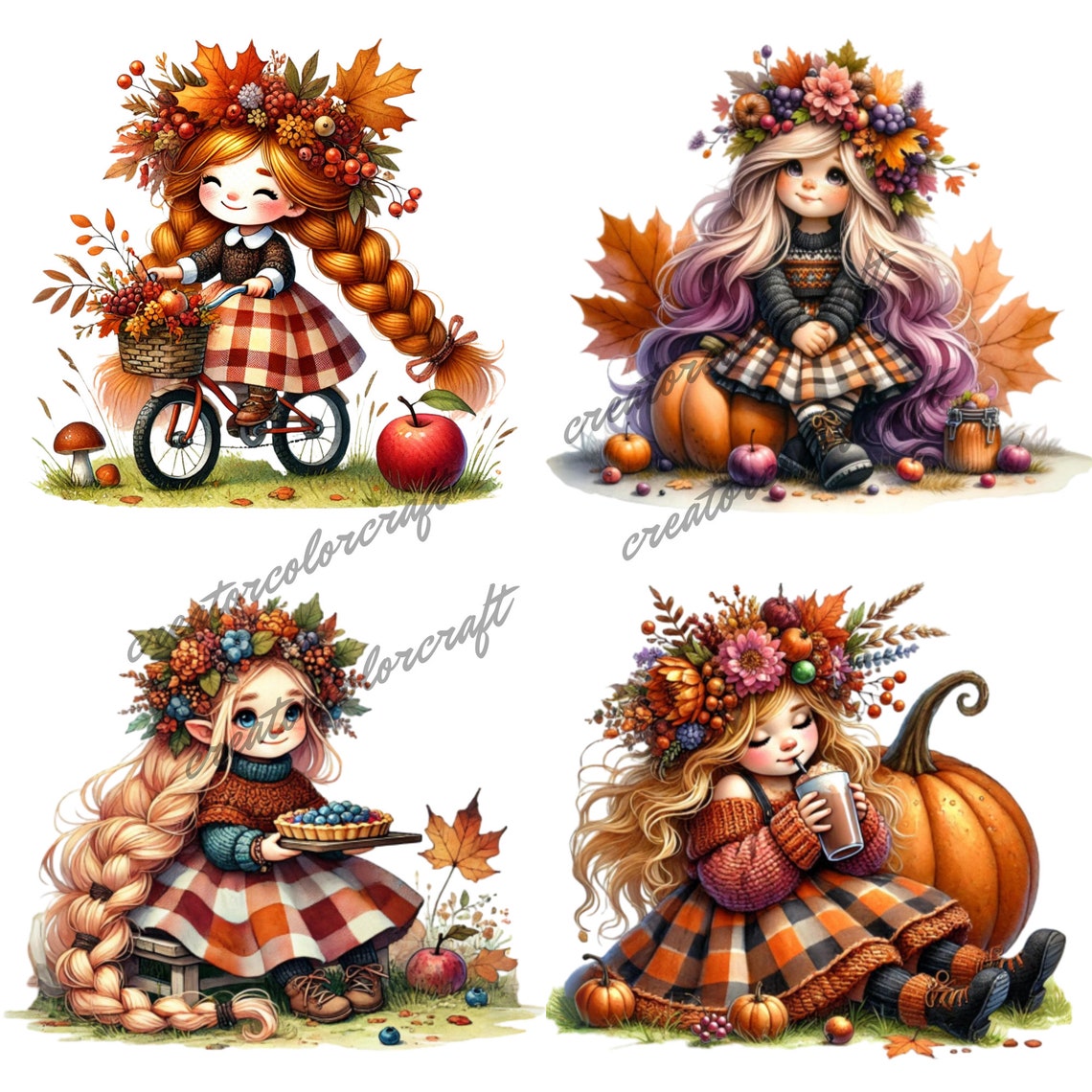 Fall Gnomes Clipart PNG Bundle, Fall Gnome Png, Autumn Gnome Png, Gnome ...
